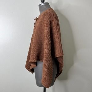 Vintage | Sweaters | Vintage Chunky Knit Sissy Cottagecore Poncho Cape ...